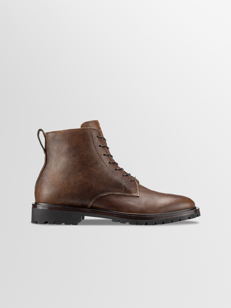 Men's Brown Leather Lace-Up Boot | Bergamo in Anchor | Koio
