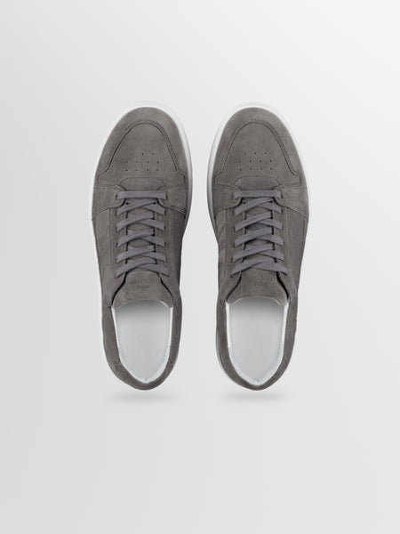 Men's Grey Suede Sneaker | Carrara in Graphite