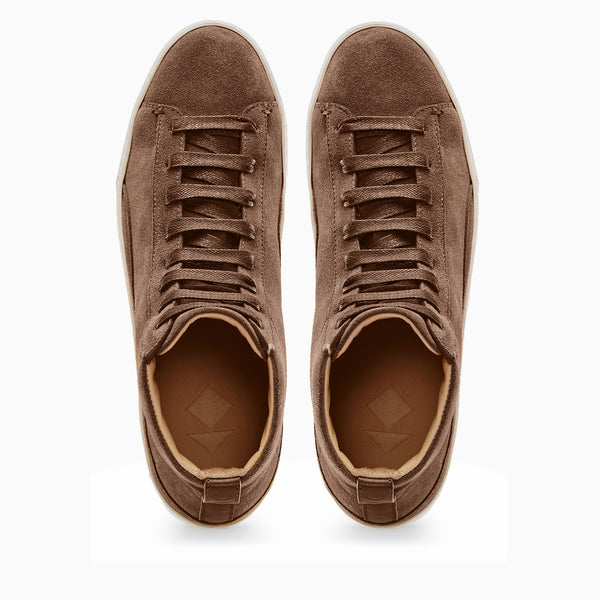 Men's High-Top Suede Sneaker in Brown | Verse Brown | KOIO