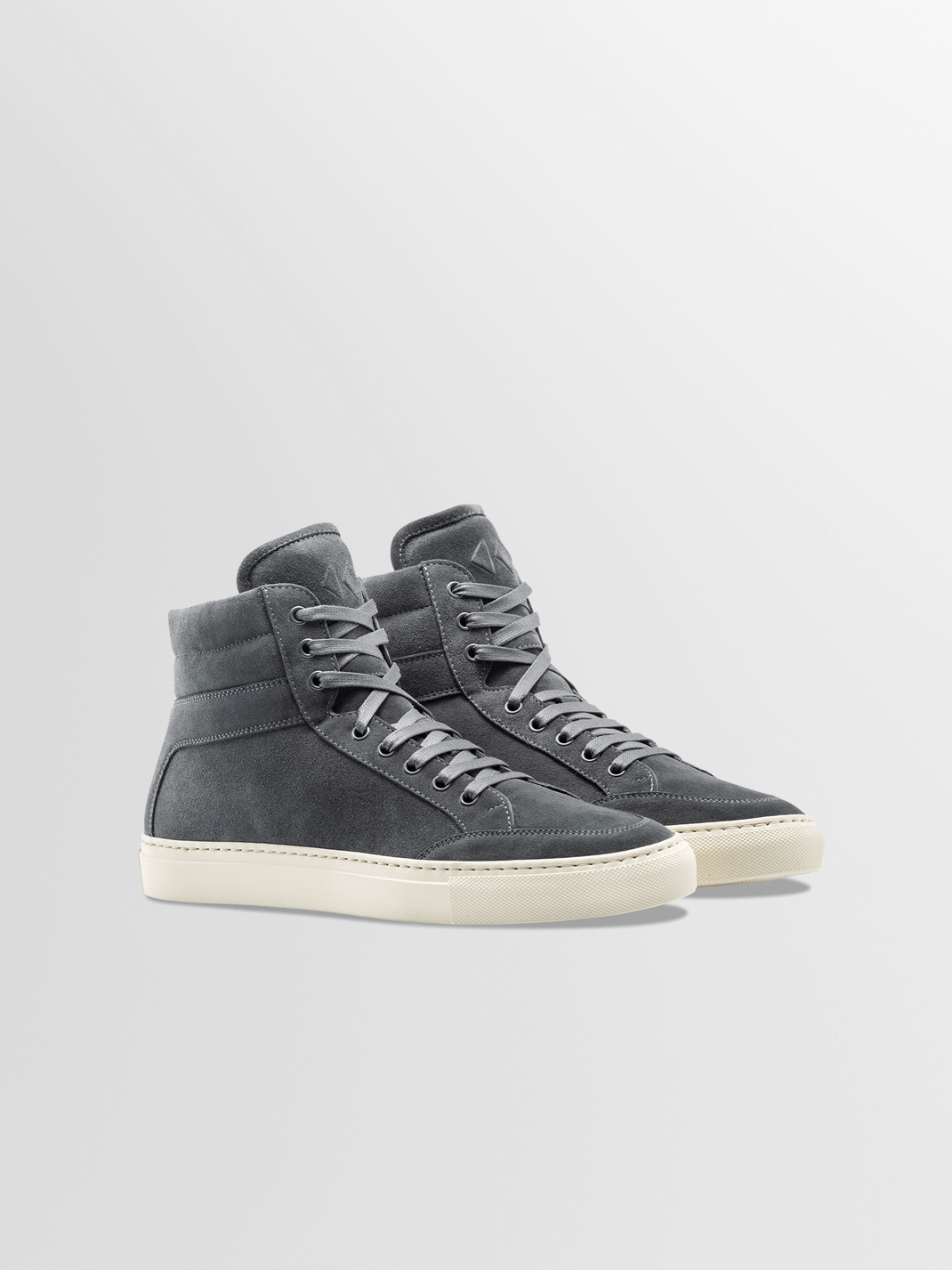 Men's High Top Suede Sneaker in Dark Grey | Primo Roccia | KOIO