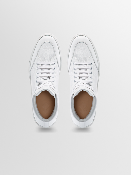 Women's White Leather High-top Sneaker | Primo in Triple White | Koio